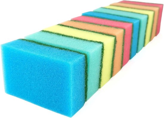 Keuken sponsen - set van 10 stuks - Dubbelzijdig - 75 x 50 x 28 mm ...