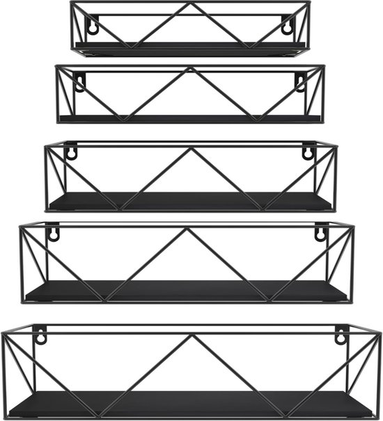 Zwevende wandplank - Wandplank zwevend - Boekenplanken - Industrieel - Wonen - Plank -... | bol