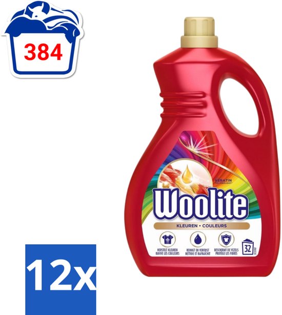 Woolite Color - Vloeibaar Wasmiddel - Met Keratine - Gekleurde Was - 32 ...