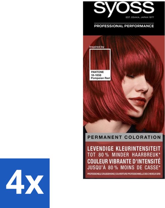 Syoss - Haarverf - Pantone - 5-72 Pompeian Red - 1 Haarkleuring ...
