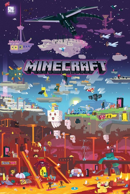 Minecraft Wereld Beyond Maxi-poster 61 x 91,5 cm | bol