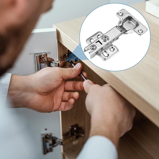4 Pieces Pot Hinges 35mm Opening Angle 95°-100 Degrees Soft Close Hinge ...