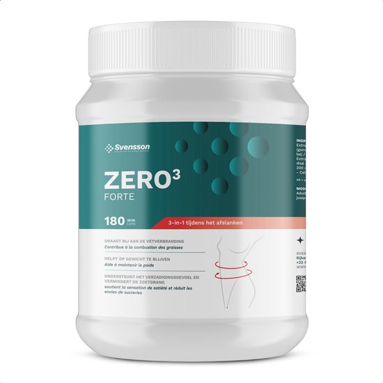 Svensson Zero 3-in-1 Forte - Natuurlijk Dieet Supplement voor Gewichtsbeheersing en... | bol