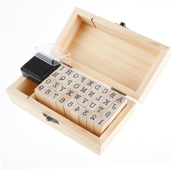 36 stuks briefnummer stempels - Vintage alfabet letter nummer ...