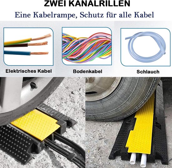 Kabelbrug - Kabelbescherming voor buiten - 2 kanalen - 100 x 25 x 5 cm ...