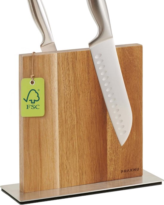 Magnetisch Messenblok - Dubbelzijdige Messenhouder van FSC Acaciahout ...