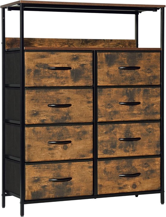 Commode met 8 stoffen laden en vakken - Opbergmeubel voor keuken ...