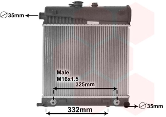Van Wezel - RADIATOR VOOR MERCEDES BENZ C-CLASS W202 1993-2000 ...