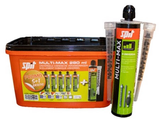 Spit Multi-max injectiemortel - 5+1 koker - 280 ml | bol