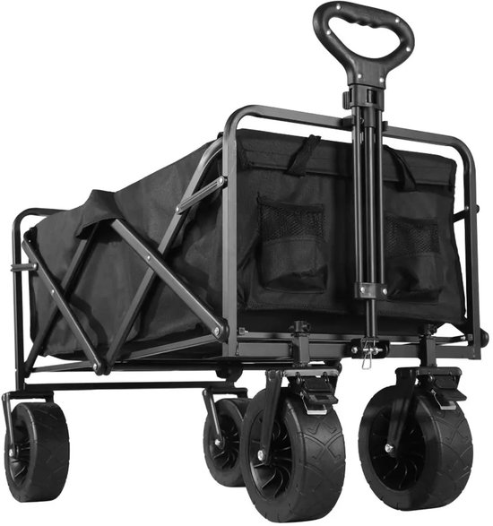 Opvouwbare Bolderkar Strandwagen – Zware Tuintrolley met Grote ...