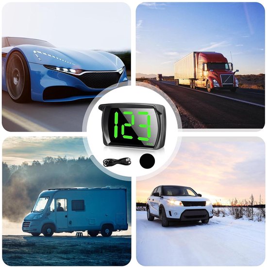 Head Up Display Car HUD Digital Speedometer with GPS + Beidou Dual Chip ...