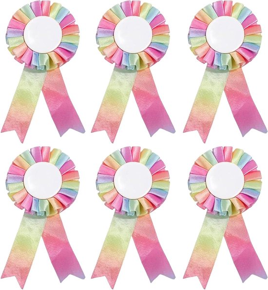 6 stuks toernooistrikken set van hobby rozetten voor winnaars ...