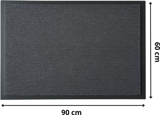 Droogloopmat - Antraciet - 60x90cm - Schoonloopmat voor Binnen - Anti ...
