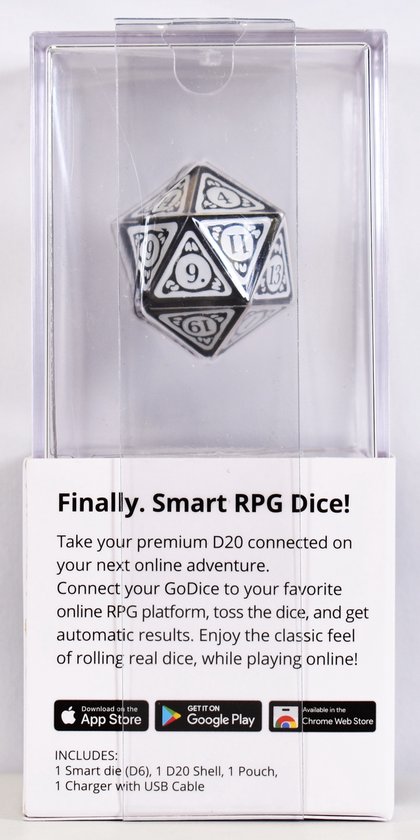 Go Dice D20 Zwart connectés Dés | Jeux | bol