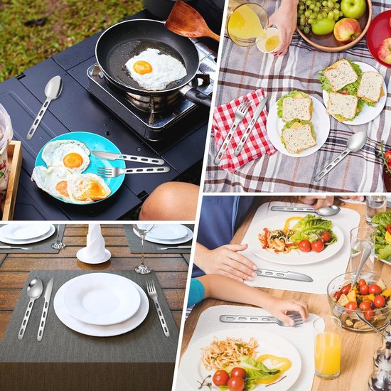 Allecto Plus - Draagbare campingbestekset voor picknick en reizen ...