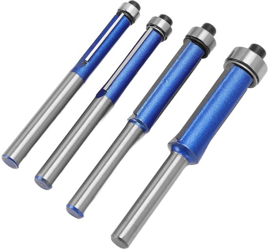 Trim Bit Set - 4 Stuks | Hoge Precisie | Diepte Verstelbaar | Sterke ...