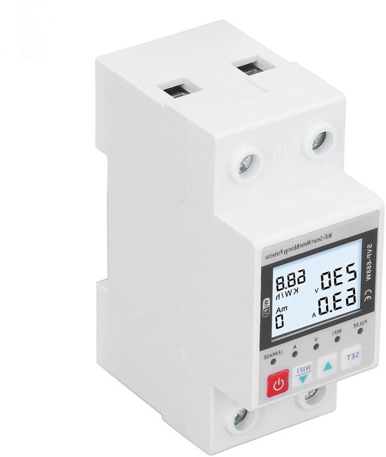 230V 50Hz 60Hz 63A Intelligent Chip Wifi Surge Under Voltage Protector ...