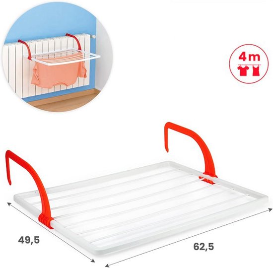 Uitschuifbaar droogrek 4m voor balkon en radiator - weerbestendig en ...