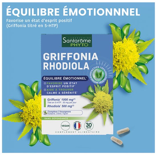 Santarome Griffonia Rhodiola 30 Capsules | bol