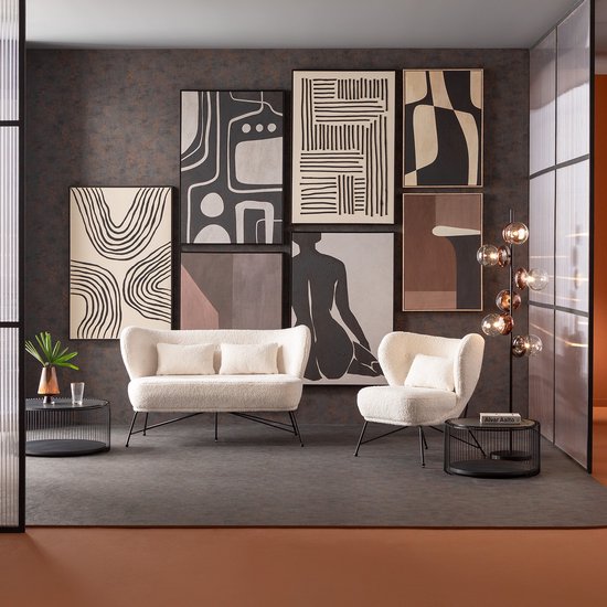 Salontafel Wire Double zwart hout (2/Set) Kare Design | bol