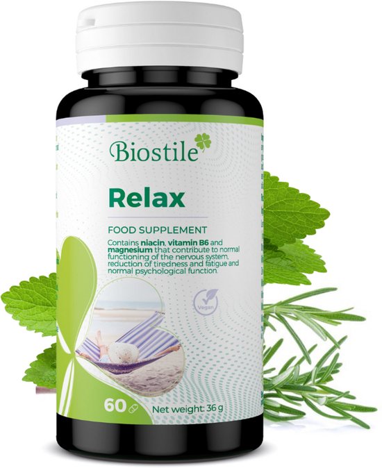 Biostile Relax – 60 capsules met citroenmelisse-extract, vitaminen en ...
