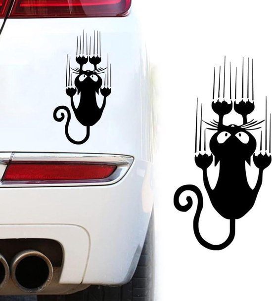1 stuk autosticker voor katten - stickers met cartoonpatroon en ...