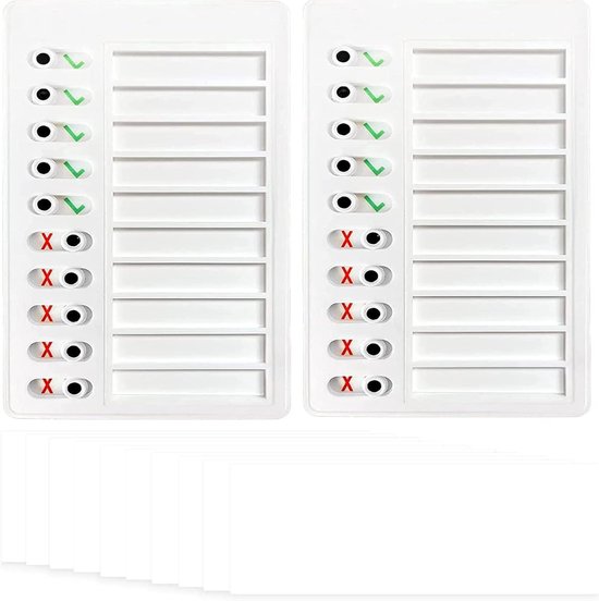 Checklists memo plastic kaartschema - Herbruikbare checklist ...