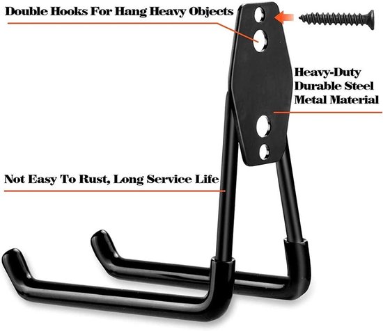 Garage Opslag Utility Haken - 2 Pack, voor Tuin Tool Organizer, Stalen ...