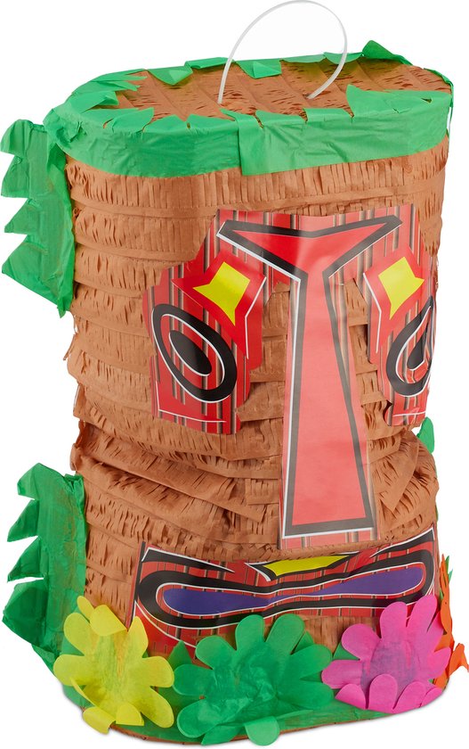 Relaxdays 4x pinata tiki - indianen pinata - Hawaii piñata - masker ...