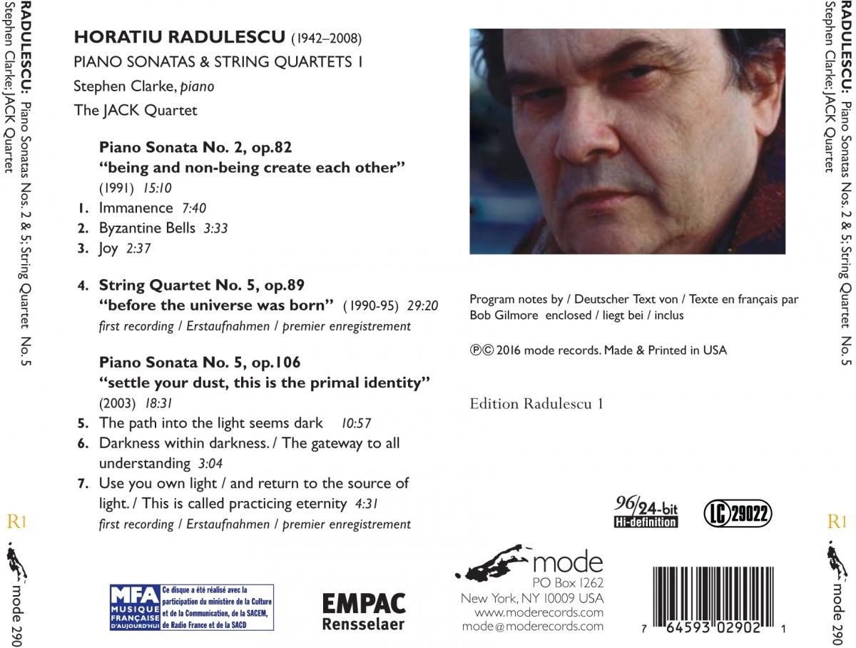 Horatiu Radulescu - Piano Sonatas & String Quartets 1 (CD), Jack Quartet | CD (album)... | bol.com
