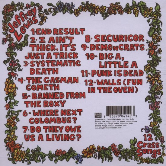 Jeffrey Lewis - 12 Crass Songs (CD), Jeffrey Lewis | Muziek | bol