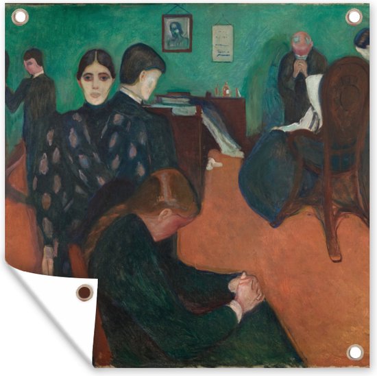 Tuin poster Dood in de ziekenkamer - Edvard Munch - 200x200 cm ...