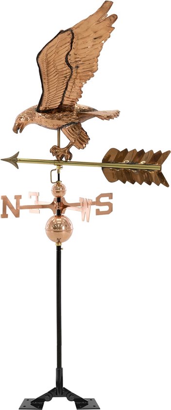 Weerhaan op Pijl 3D 135 cm gemaakt van koper ML-Design | bol.com