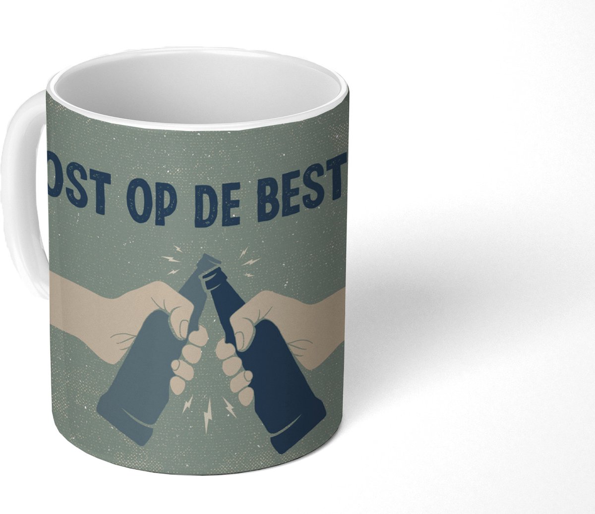 Mok - Koffiemok - Vaderdag geschenk - Opa - Illustratie - Proost op de ...