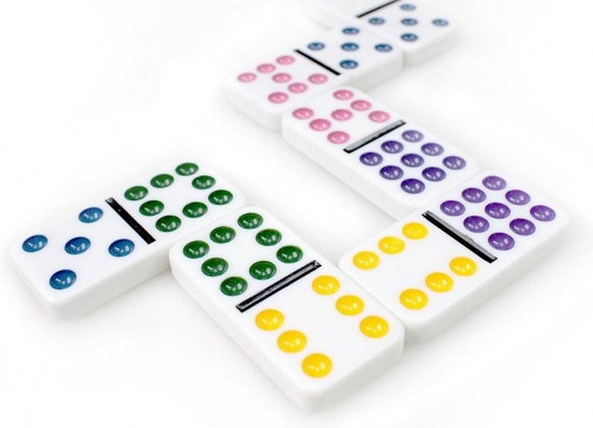 Tactic Dominospel Double 9 Wit 56-delig | Games | bol.com
