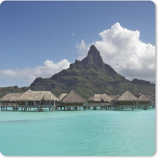 Muismat - Mousepad - De bekende bungalows op Bora Bora - 30x30 cm ...