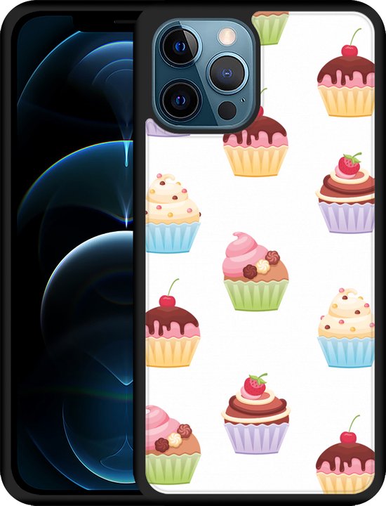 iPhone 12 Pro Max Hoesje - Design op Glas - Cupcakes - Designed by Cazy ...