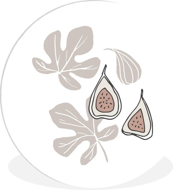 Wall Circle - Wall Circle Indoor - Été - Feuille - Marron - ⌀ 150 cm ...