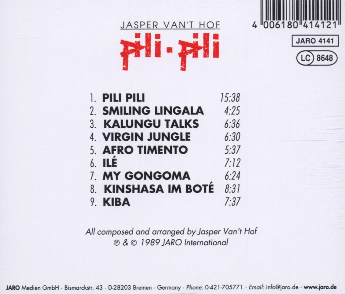 Pili Pili (Jasper Van't Hof) - Pili Pili (CD), Pili Pili (Jasper Van'T ...