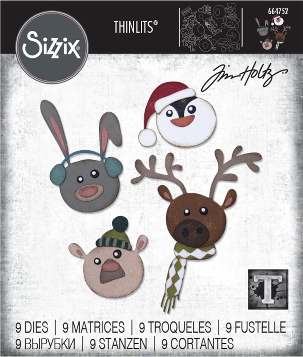 Sizzix Thinlits Snijmal Set - Winter Critters - 9 stuks | bol.com