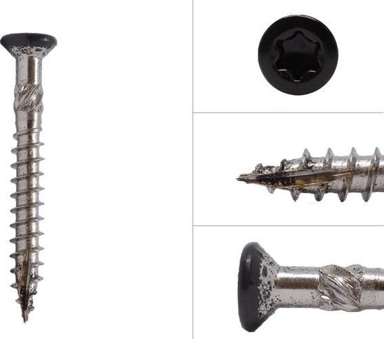 Wovar Tuinschroeven Zwart RVS 410 4 x 35 mm Torx 15 met snijpunt | Doos ...