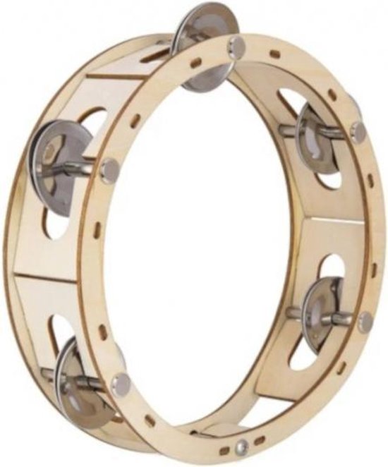 bouwpakket tamboerijn 17 cm hout naturel/zilver | bol.com
