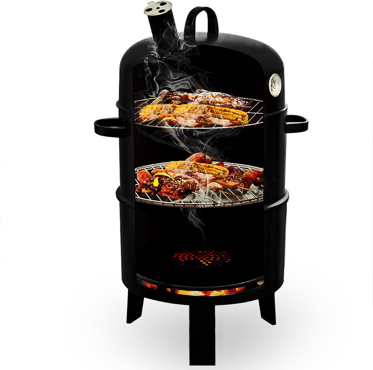 BBQ Rookoven Ronde Kook - Rook- en Grill-oven 81,5 x 41 cm met ...