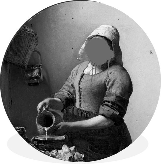 WallCircle - Schilderij - Het Melkmeisje Oude Meester Johannes Vermeer ...