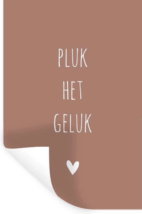 Muurstickers - Sticker Folie - Spreuken - Pluk het geluk - Quotes ...