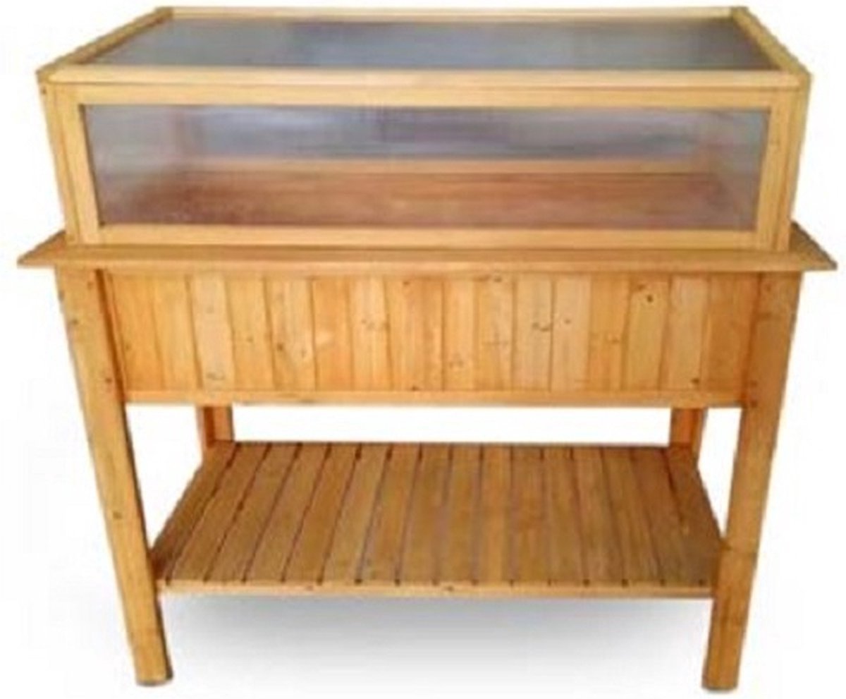 Garten houten Kweekkas / moestuin tafel op poten - 113x57x90cm | bol.com