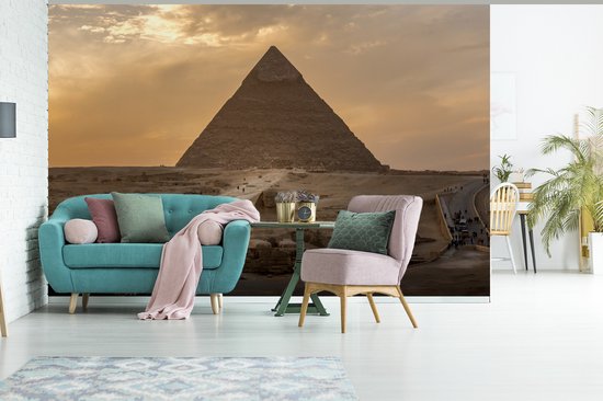 Behang - Fotobehang De grote Sfinx van Giza voor de Piramide van Khafre ...
