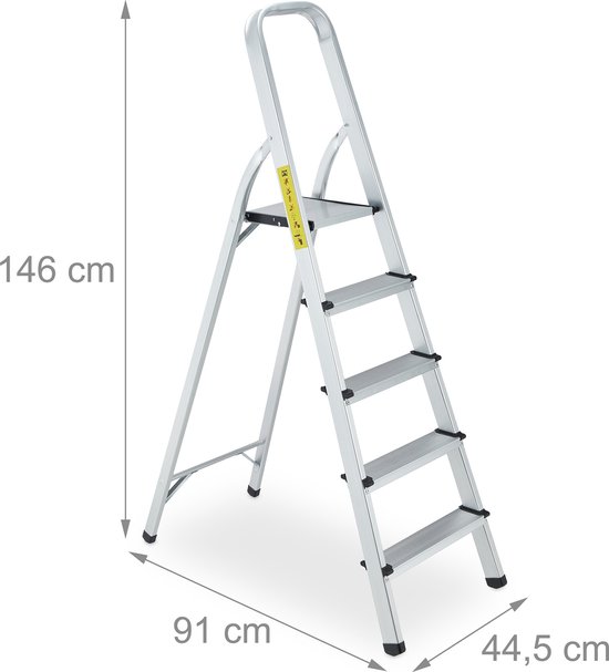 Escalier domestique pliant Relaxdays - escalier de cuisine en aluminium ...