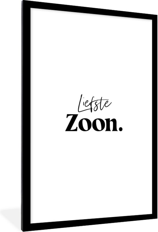 Fotolijst incl. Poster - Zoon - Kind - Lief - Liefste Zoon - Spreuken ...