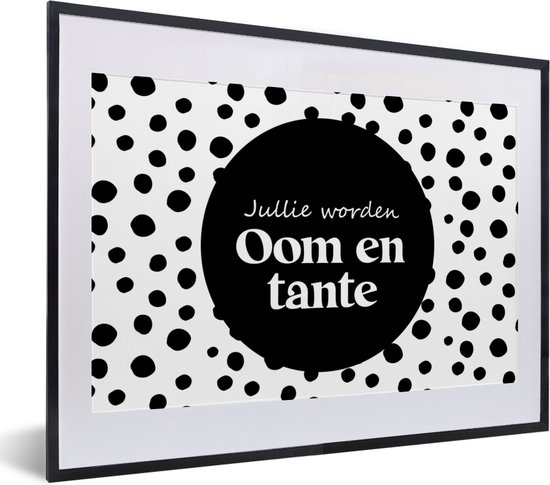 Fotolijst incl. Poster - Zwanger - 'Jullie worden oom en tante ...